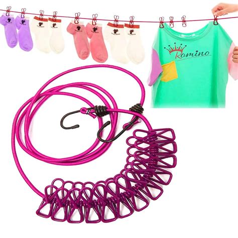12 clips cloth drying rope rs 220