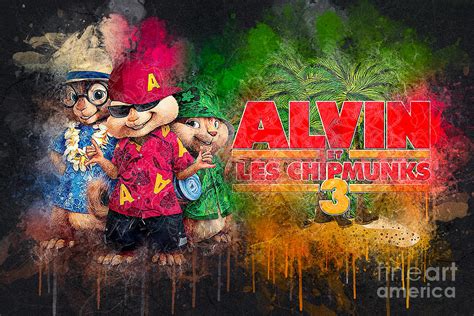 No50 Alvin And The Chipmunks Chipwrecked Watercolor Movie Poster