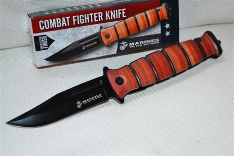 USMC Combat Fighter Pocket Knife Köp från Pette på Tradera