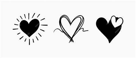 Elemento De Diseño De Corazón Dibujado A Mano Para Su Día Especial