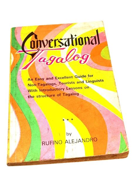 Vintage 1972 Conversational Tagalog Language Lesson Learning Book By