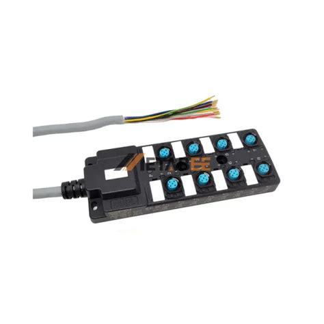 M12 8 Ports Junction Block With Integrated Control Cable Metabeeai