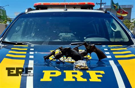 Motorista é Preso Pela Prf Com Dois Revólveres Municiados Na Br 285 Em