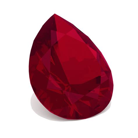 Ruby Gem Pear Cut 3d Model 4 Blend Obj Stl Free3d