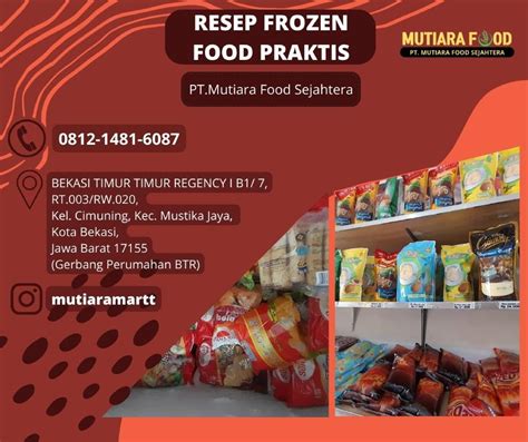 Resep Frozen Food Praktis Call 0812 1481 6087 Ptmutiara Food