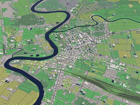 Winnipeg Manitoba Canada 30x30km 3d City Map 3d Model 129 Max Fbx Obj Free3d