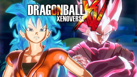 Super Saiyan Blue Female Saiyan Vs Super Saiyan Rose Goku Black Dragon Ball Xenoverse Mods