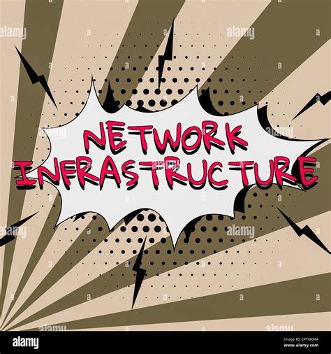 Text Caption Presenting Network Infrastructure Word Written On
