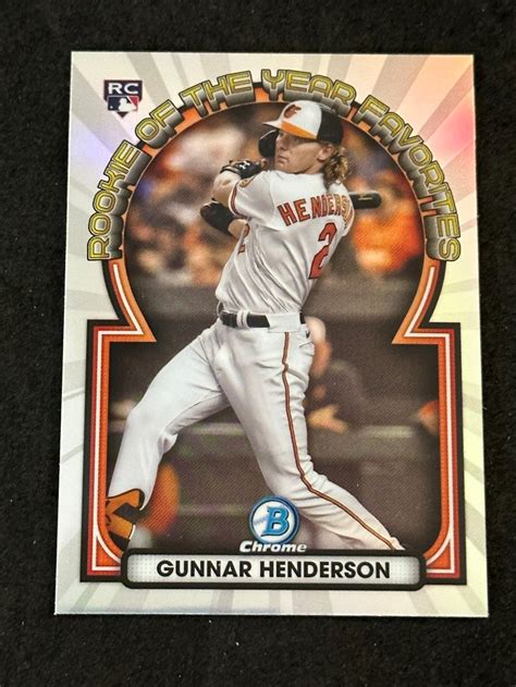 Lot 2023 Bowman Chrome Roy Favorites Gunnar Henderson Rc