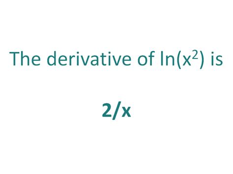 Differentiate Ln X 2 Warrentrust