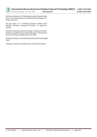 Irjet Comparison Of Techniques For Diabetes Detection In Females Using