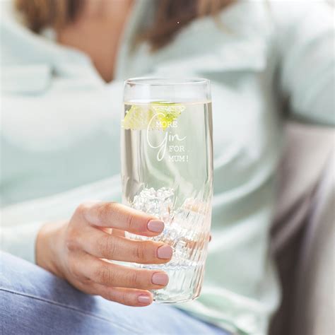 Personalised ‘more Gin Crystal Hi Ball Glass Becky Broome Becky Broome