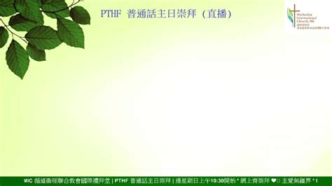 2021 05 09 Pthf 普通話主日崇拜 現場崇拜 Facebook 直播 2021 05 09 Pthf 普通話
