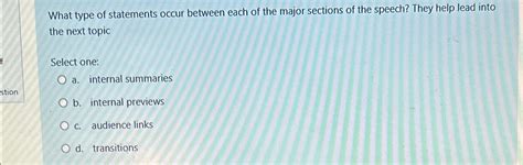 solved what type of statements occur between each of the
