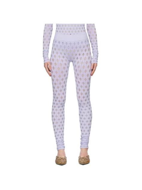Maisie Wilen Purple Perforated Leggings Reversible