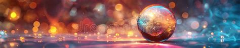 Iridescent Sphere Abstract 3d Render Stock Illustration