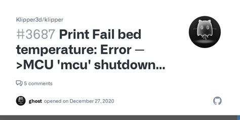 Print Fail Bed Temperature Error Mcu Mcu Shutdown Adc Out Of Range · Issue 3687