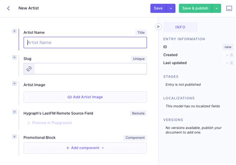 Hygraph Fm Building The Artist Content Model Hygraph