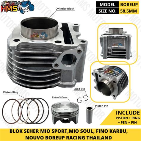 Jual BLOK SEHER MIO SPORTY MIO SOUL FINO KARBU NOUVO RACING BOREUP BORE UP THAILAND