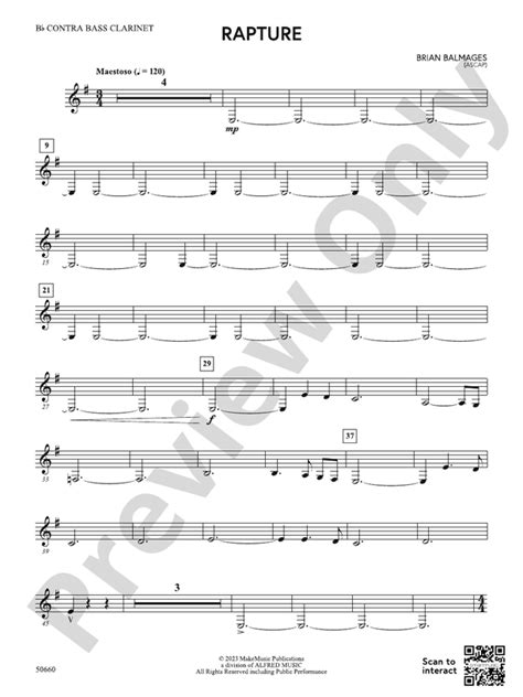 Rapture B Flat Contrabass Clarinet B Flat Contrabass Clarinet Part