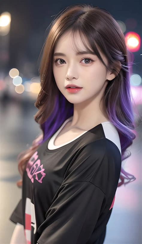 夜色下的小姐姐，主页大量美女可同款 无界ai