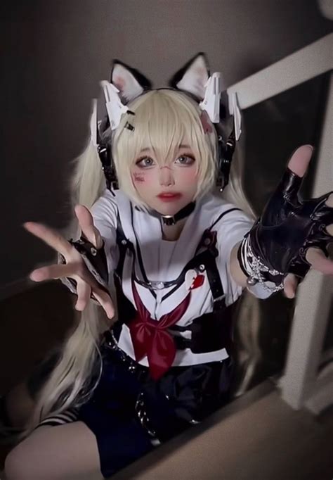 Army Cat Girl Cosplay Cosplayer Kawaii Cute Street Wear Cat Girl