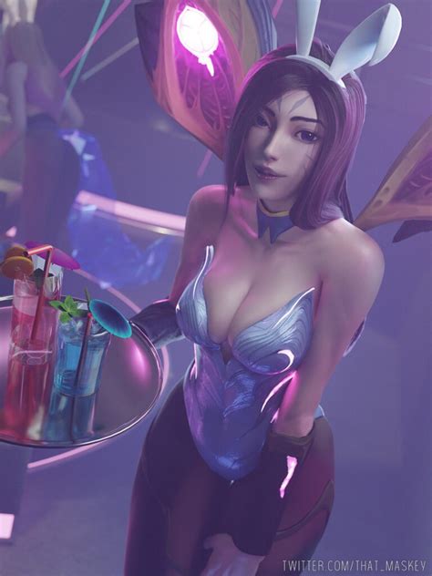 League Of Legends Game Hentai Bunnysuit Female Only Ls Light Skin Black Hair Light