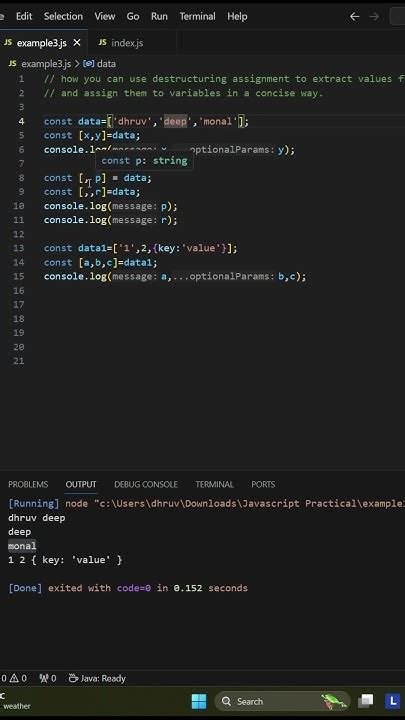 🚀javascript Quick Tip Master Destructuring Assignment In 60 Seconds Quickcodeclips Youtube