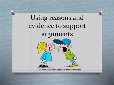 ppt using reasons and evidence to support arguments powerpoint