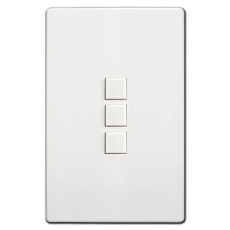 3 Switch Low Voltage Touchplate Mystique Controller White