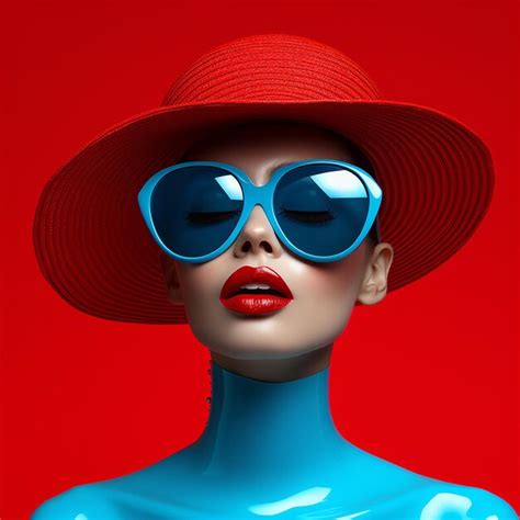 Premium Photo 3d Rendred Photo Of A Woman With Blue Skin Wearing