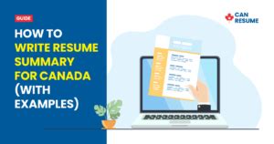 How To Write Resume Summary For Canada With Examples