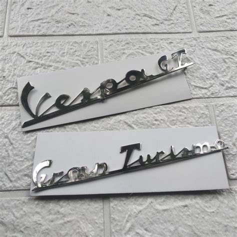 Jual Emblem Vespa Gt Gran Turismo Crom Set Shopee Indonesia