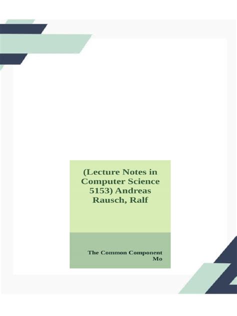 The Common Component Modeling Example Comparing Software Component