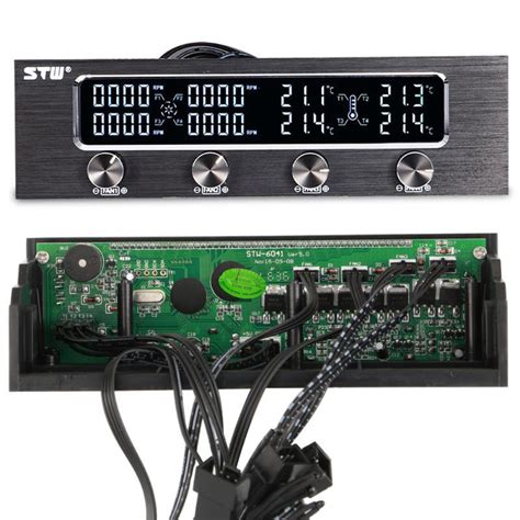 Channels CPU Cooling Fan Speed Temperature Controller Turn Knob Multi Fan Cooling Controller