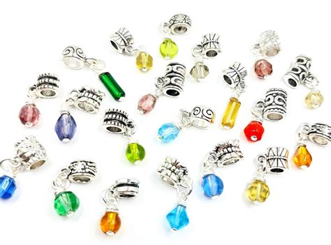 Silver Sisterlock Hair Jewelry Colorful Small Dread Beads 10 Pc Set