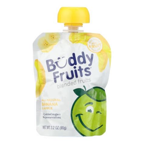 Buddy Fruits Original Peach Banana Fruit Pouches 18 Pk 32 Oz Fry