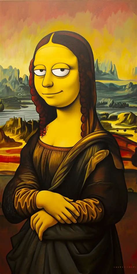 Midjourney Prompt Simpsons Mona Lisa Prompt Library