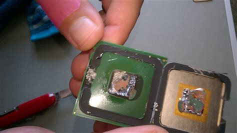 Failed CPU Delidding Pentium CPU Crystal Split In Two Pieces YouTube
