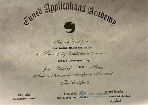 I Am Happy To Share My Oracle Certificate After Pass 105 Hours By