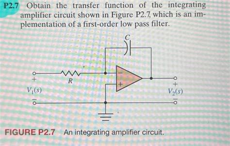solved p2 7 obtain the transfer function of the integrating