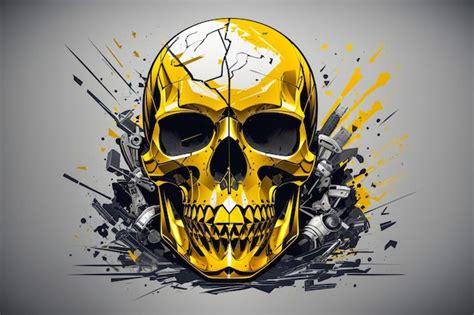 Premium Ai Image Illustration Of Skull Frontal Perspective