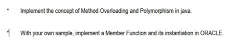 Solved Implement The Concept Of Method Overloading And