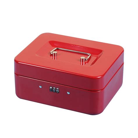 Small Cash Box With Combination Lock Portable Metal Money Box With