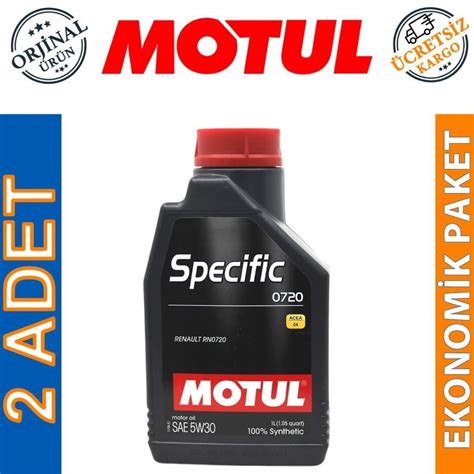 Motul Specific 0720 5W30 1 Lt Motor Yağı 2 Adet Fiyatı