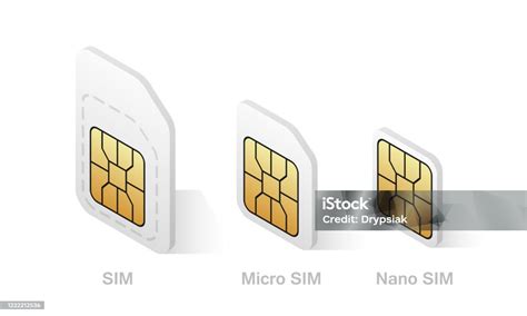 Kumpulan Jenis Kartu Sim Yang Berbeda Dalam Gaya Isometrik Kartu