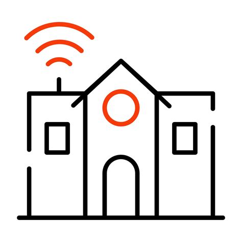 Architecture With Wifi Signals Denoting Concept Of Smart Building