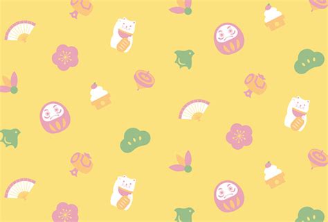 배너 인사말 카드 전단지 소셜 미디어 배경 화면 등을위한 일본의 전통적인 행운의 부적과 새해 원활한 패턴 0명에 대한 스톡 벡터