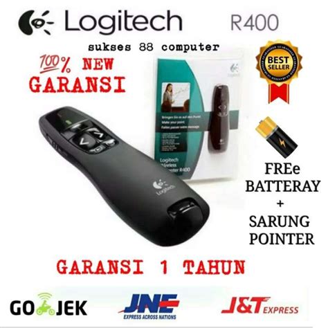 Jual Laser Pointer Logitech R400 Wireles Presenter 100new Garansi 1