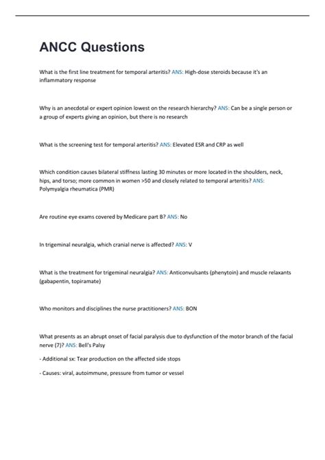 Ancc Questions 243 Questions And Answers Ancc Stuvia Us